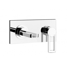 Gessi Riflessi 44697+44881 miscelatore monocomando a muro per lavabo